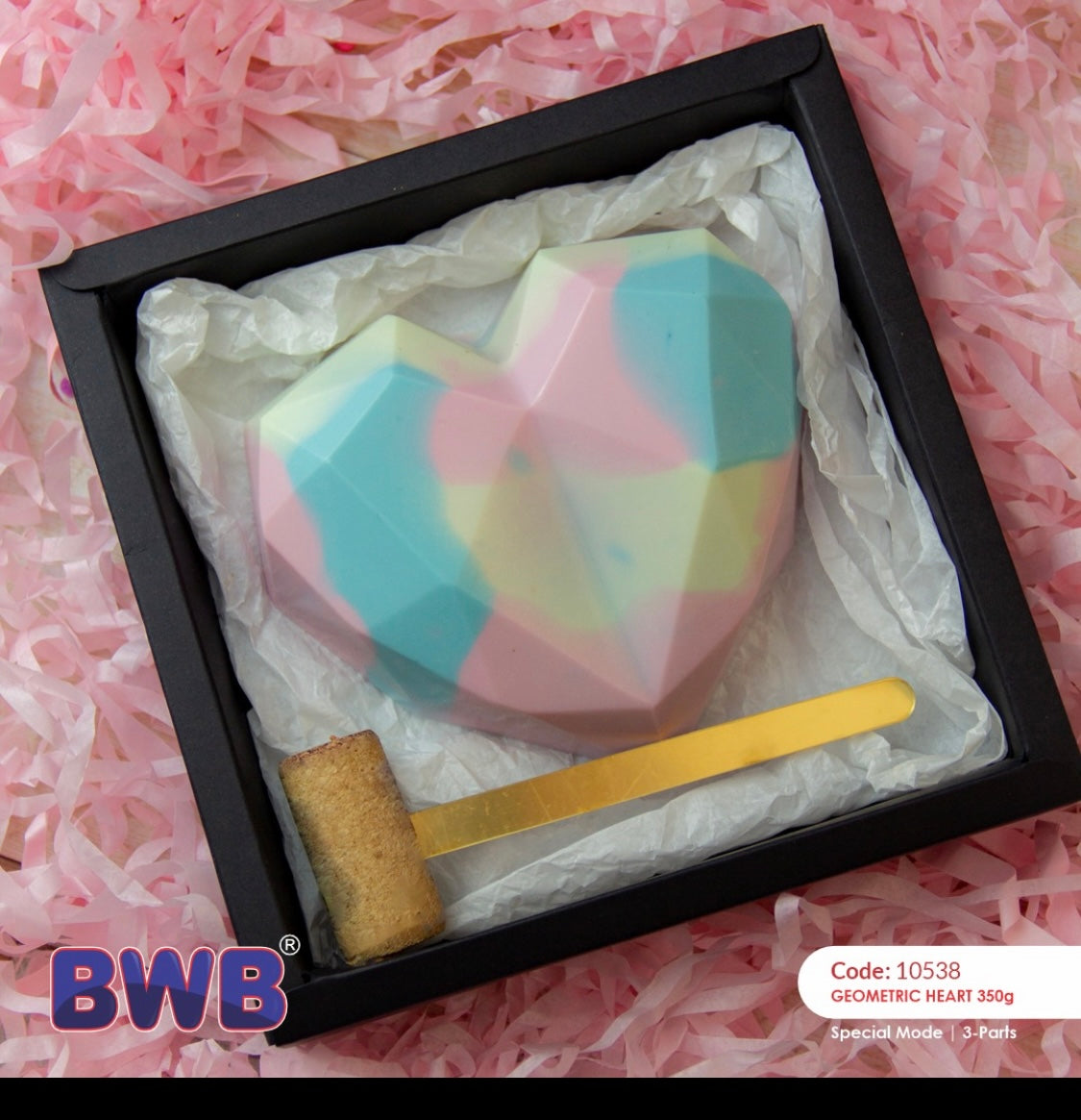 Geo Heart 350g - 3 piece Mold – Icing Inspirations - School and Cake ...