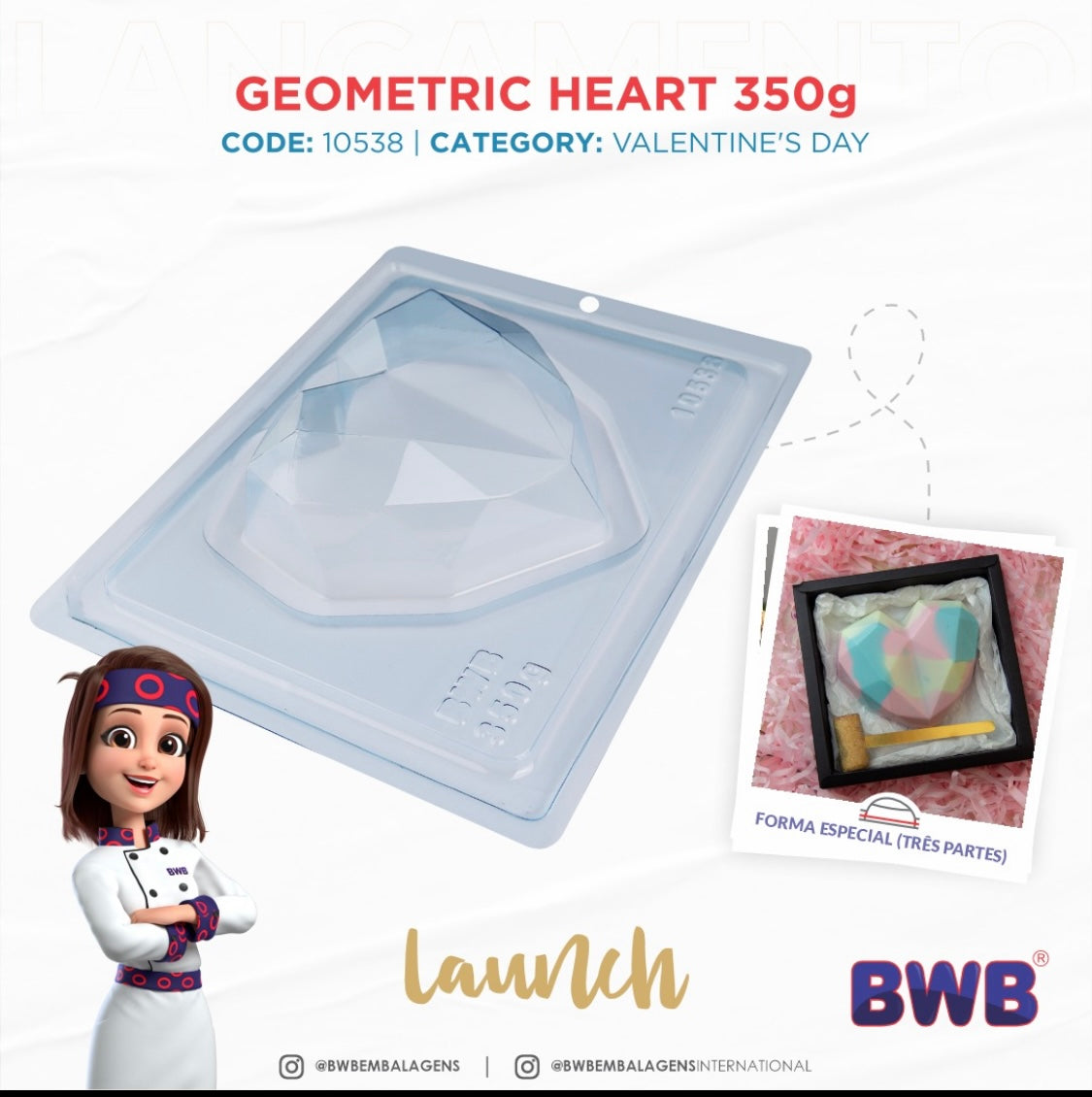 Geo Heart 350g - 3 piece Mold – Icing Inspirations - School and Cake ...